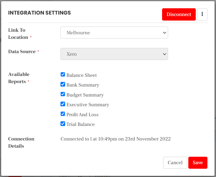 Xero/MYOB Integration (Financial Reporting) – Op Central